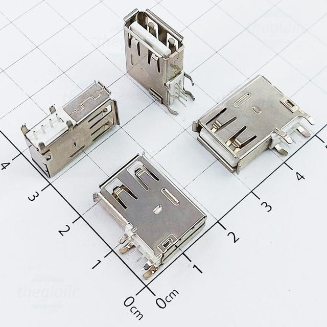 Cổng USB Cái 2.0 Type A 4 Chân Cong 90 Độ