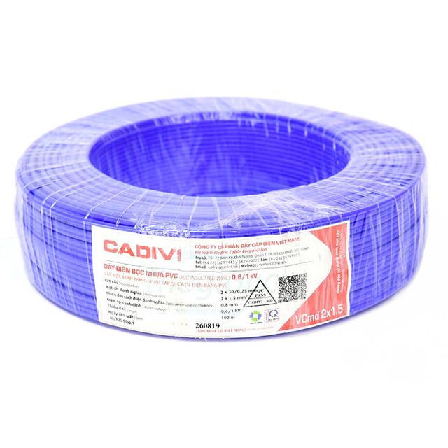 Dây Đôi Cadivi VCmd 2x1.5mm2 Màu Xanh Dương